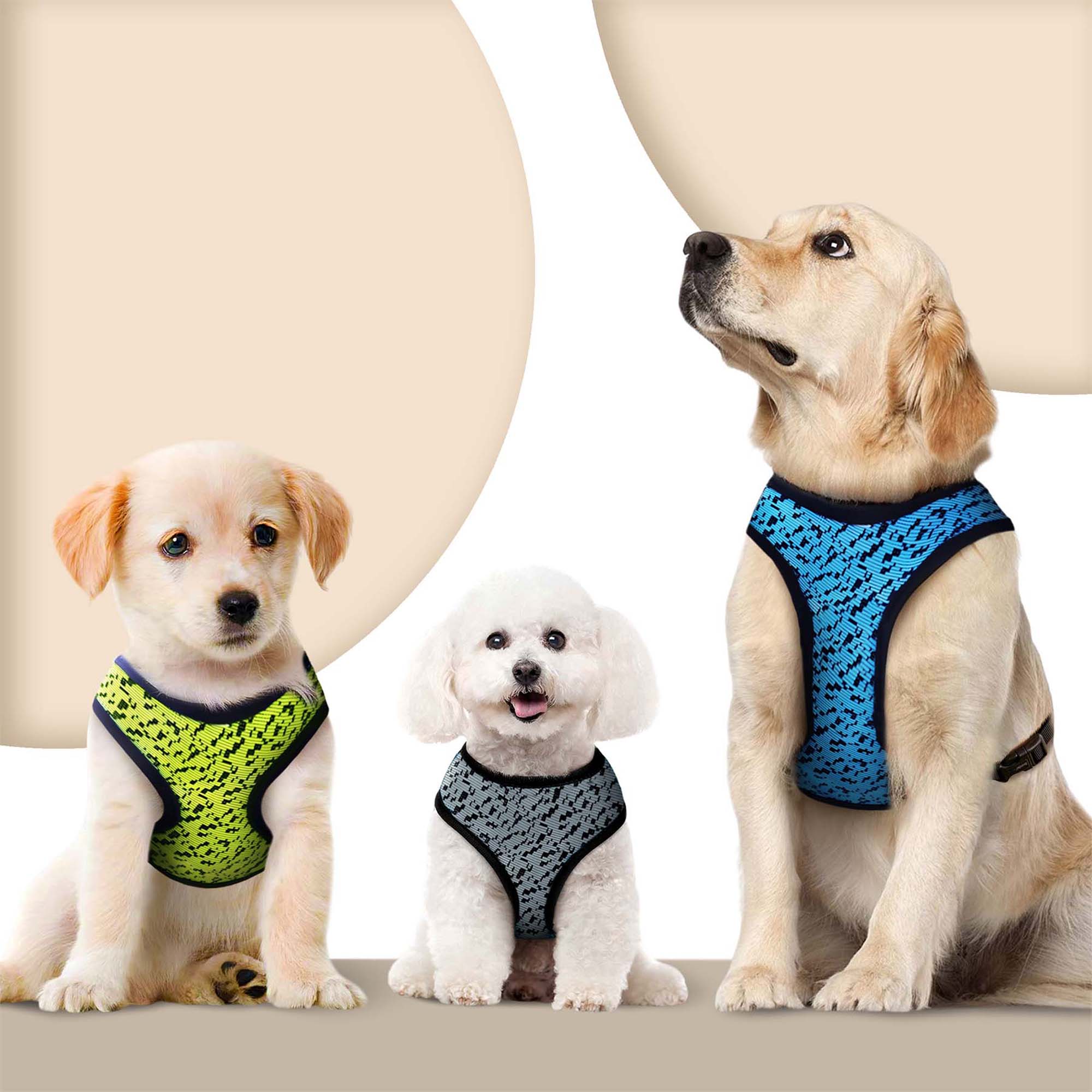 FLEXI-KNIT DOG HARNESS ( XS, S, M, L, XL, XXL ) 3 COLOURS ...